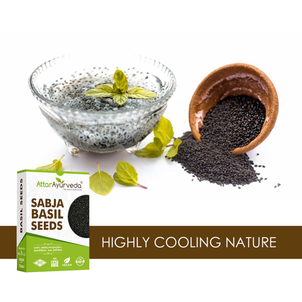 Sabja Seeds | Basil Seeds | Takmaria | Tukmaria - AttarAyurveda